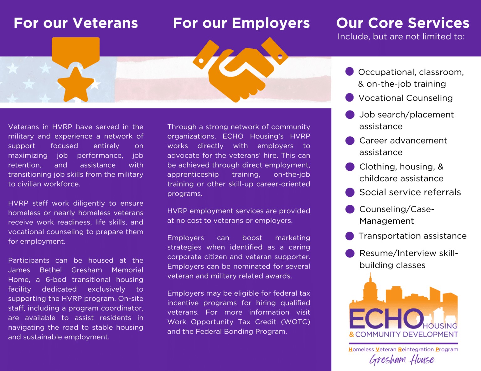 Homeless Veterans’ Reintegration Program - ECHO Housing Corporation